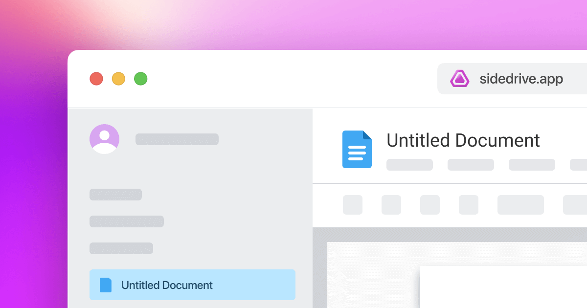 Sidedrive | A better Google Drive experience